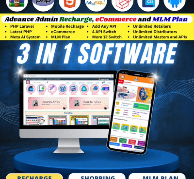 RYL108 3 in 1 Multi Recharge, BBPs, Shopping and MLM Software with Meta ...